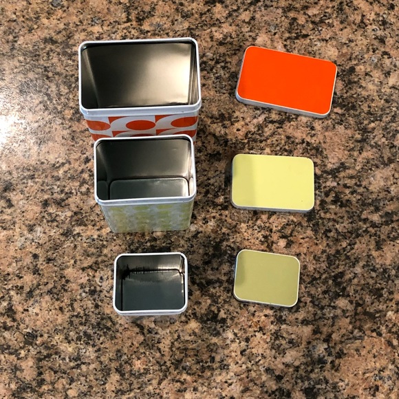 IKEA | Kitchen | Ikea Set Of 3 Orange Yellow Nesting Metal Storage ...